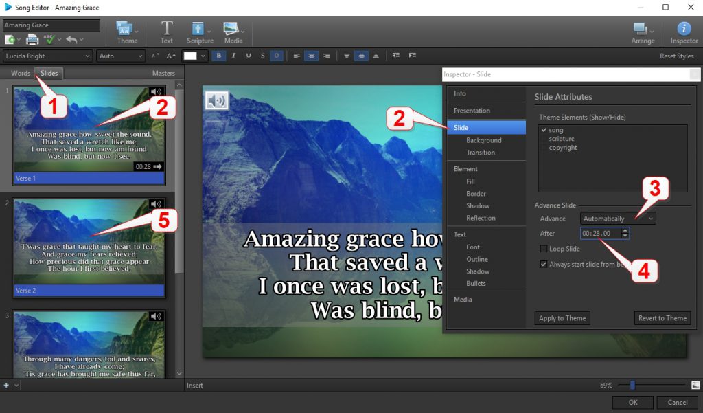 How To Auto-Advance Song Lyric Slides With Audio Tracks – EasyWorship Blog